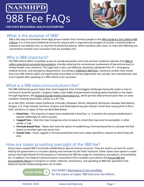 988 Fee FAQs: Updated for 2025 - National Association of State Mental ...